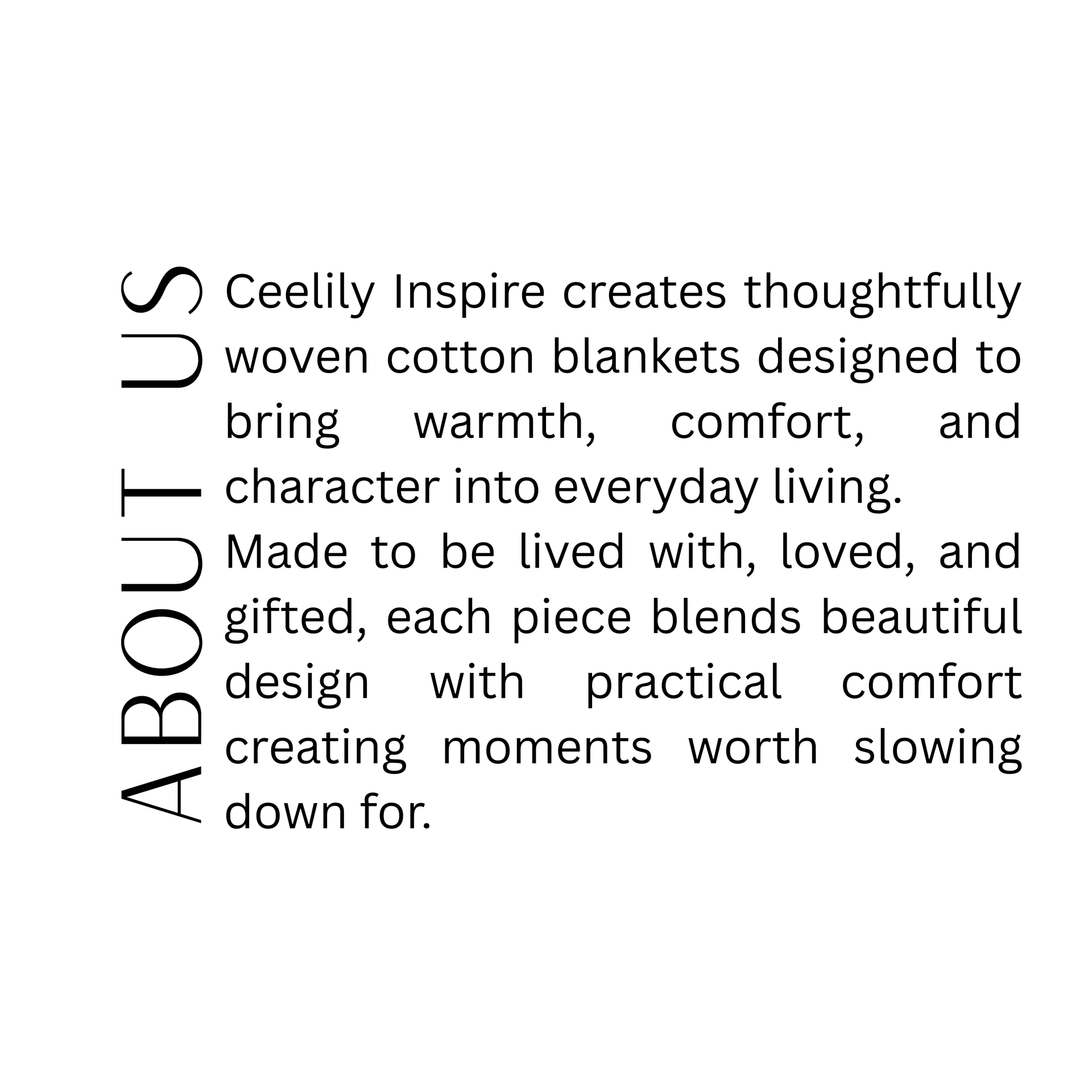 Ceelily Inspire - Premium Cotton Woven Blankets & Tapestries